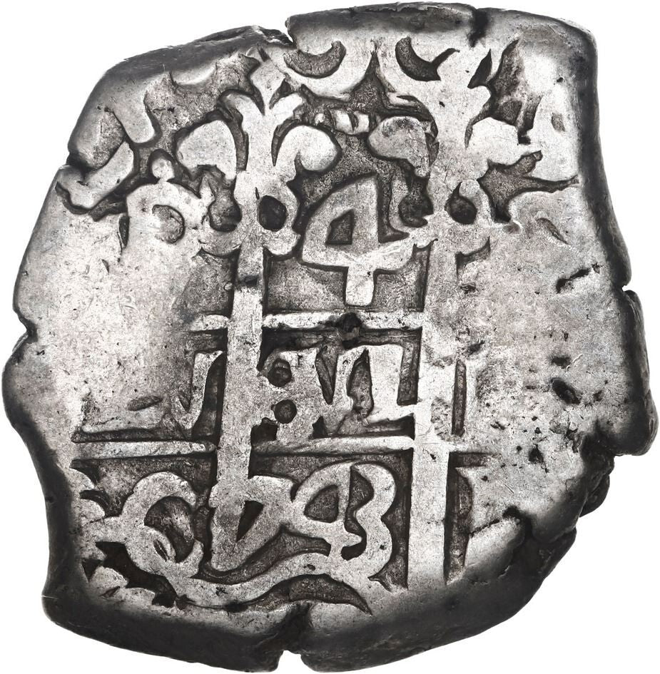 BOLIVIA Potosí Silver Cob 4 Reales Philip V 1742 P Sedwick-P48 ...