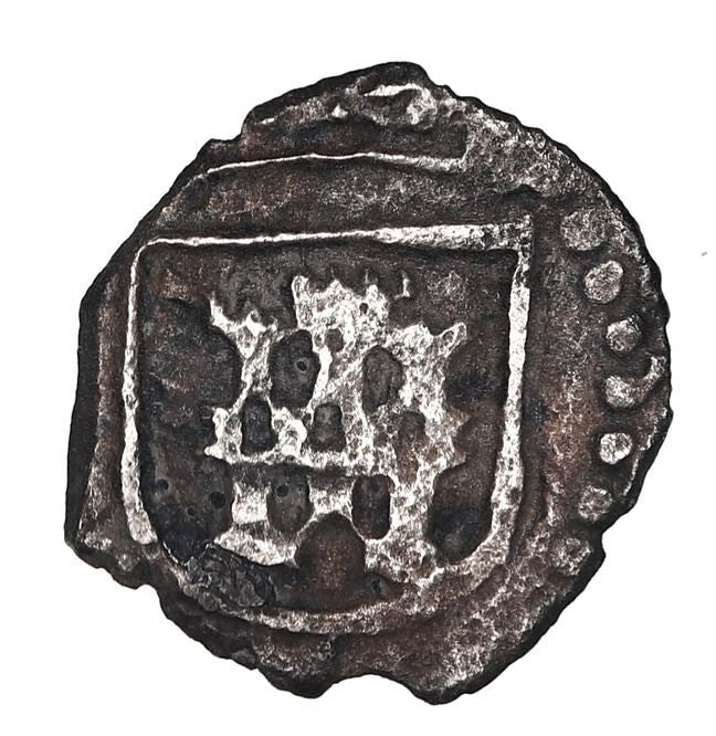 BOLIVIA Potosi Silver Cob 1/4 Real Philip IV Full Castle Rare Variety ...